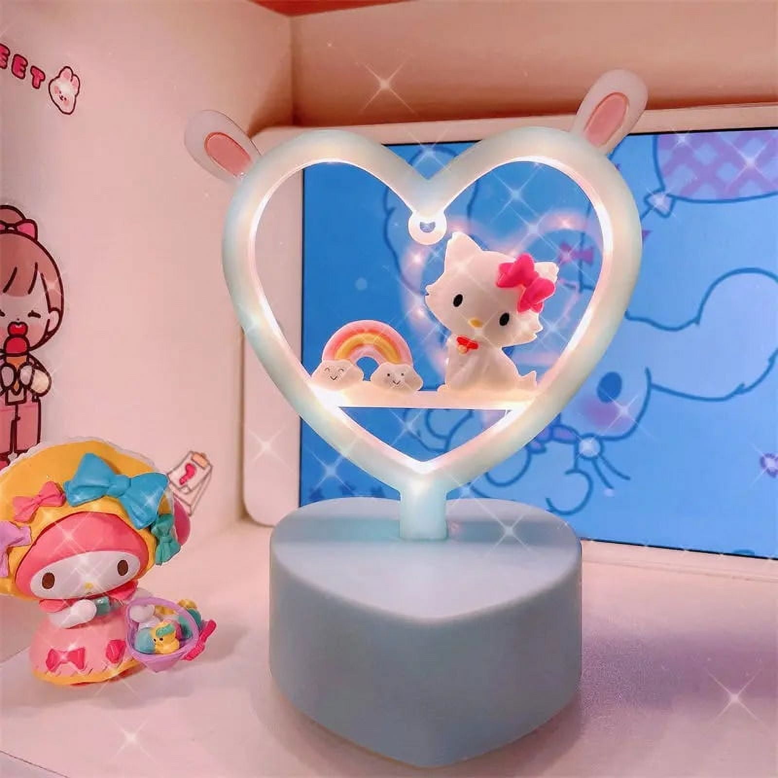 DIY Sanrio Night Light Cute Hello Kitty Kulomi Melody Love Creative ...