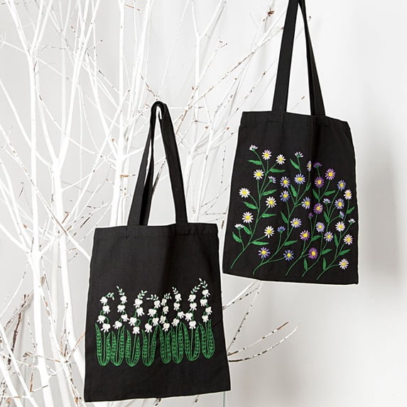 DIY Sashiko Embroidery Canvas Tote Bag Kit for Beginners Hand ...