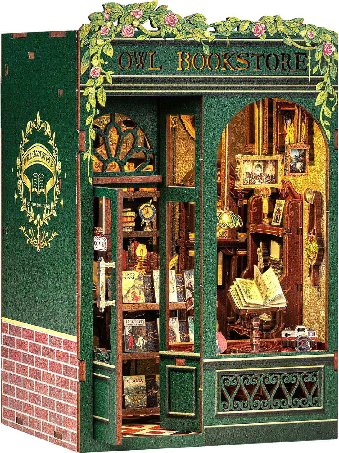 DIY Scene Miniature House Kit Tiny House Mini Booknook Craft Bookshelf ...