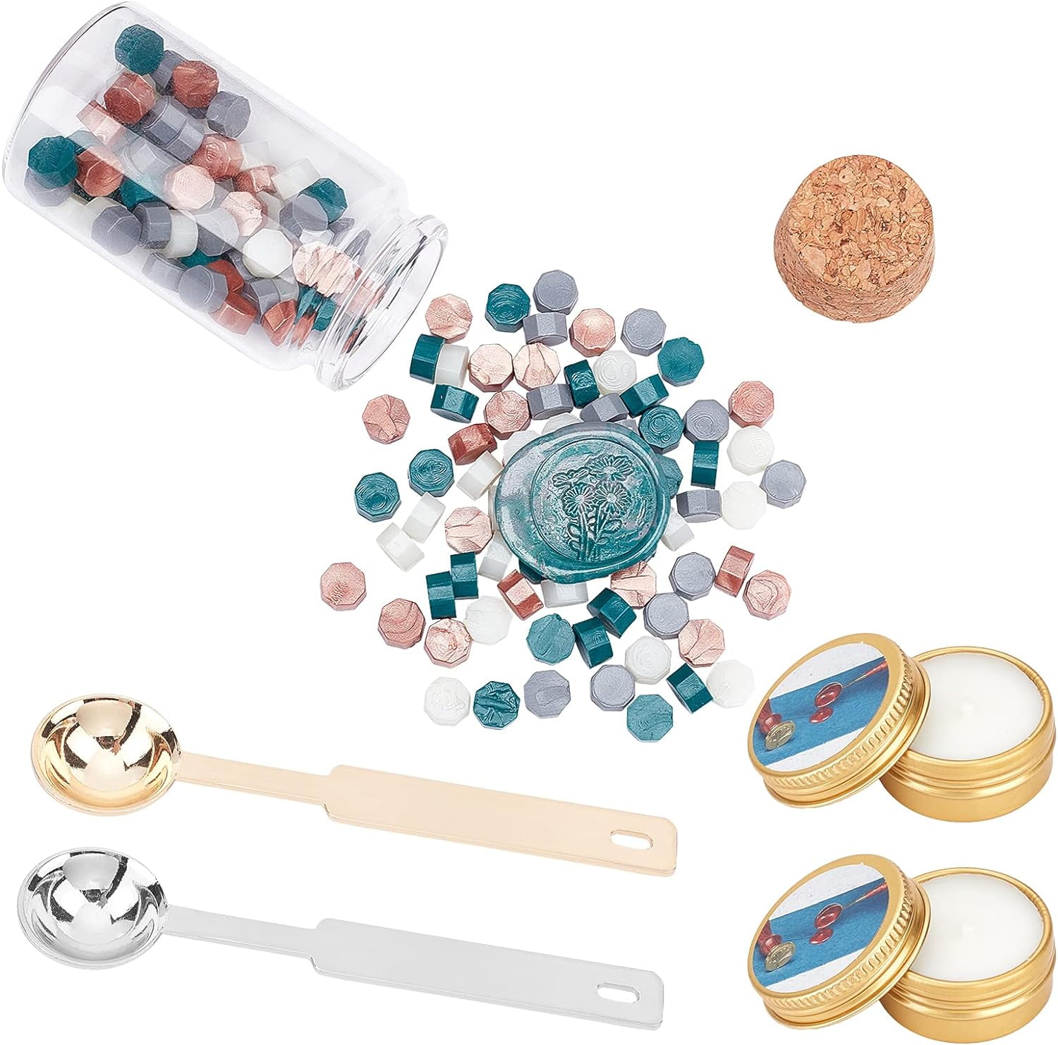 DIY Scrapbook Making Kits Including Sealing Wax Particles Iron Handle ...