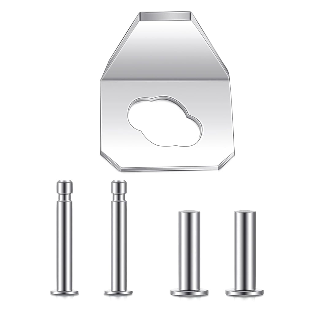 DIY Screen Door Closer Accessories Set Metal Plate 2 Pins 2 Protectors ...