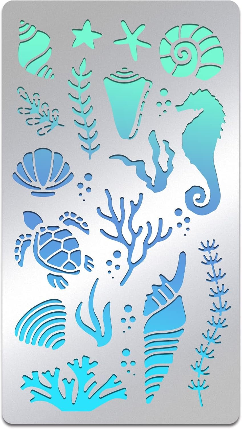 DIY Sea Animal Stencils 7x4 Inch Ocean Creatures Painting Template ...