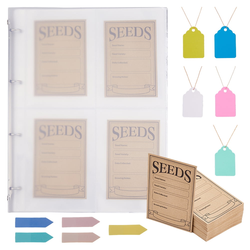 DIY Seed Manual Kits Including PP Loose Leaf Card Ticket Storage bag ...
