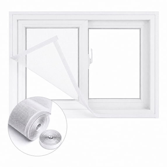 DIY Self-Adhesive Window Screen with Magic Tape – 50W″×60″L Fine Mesh ...
