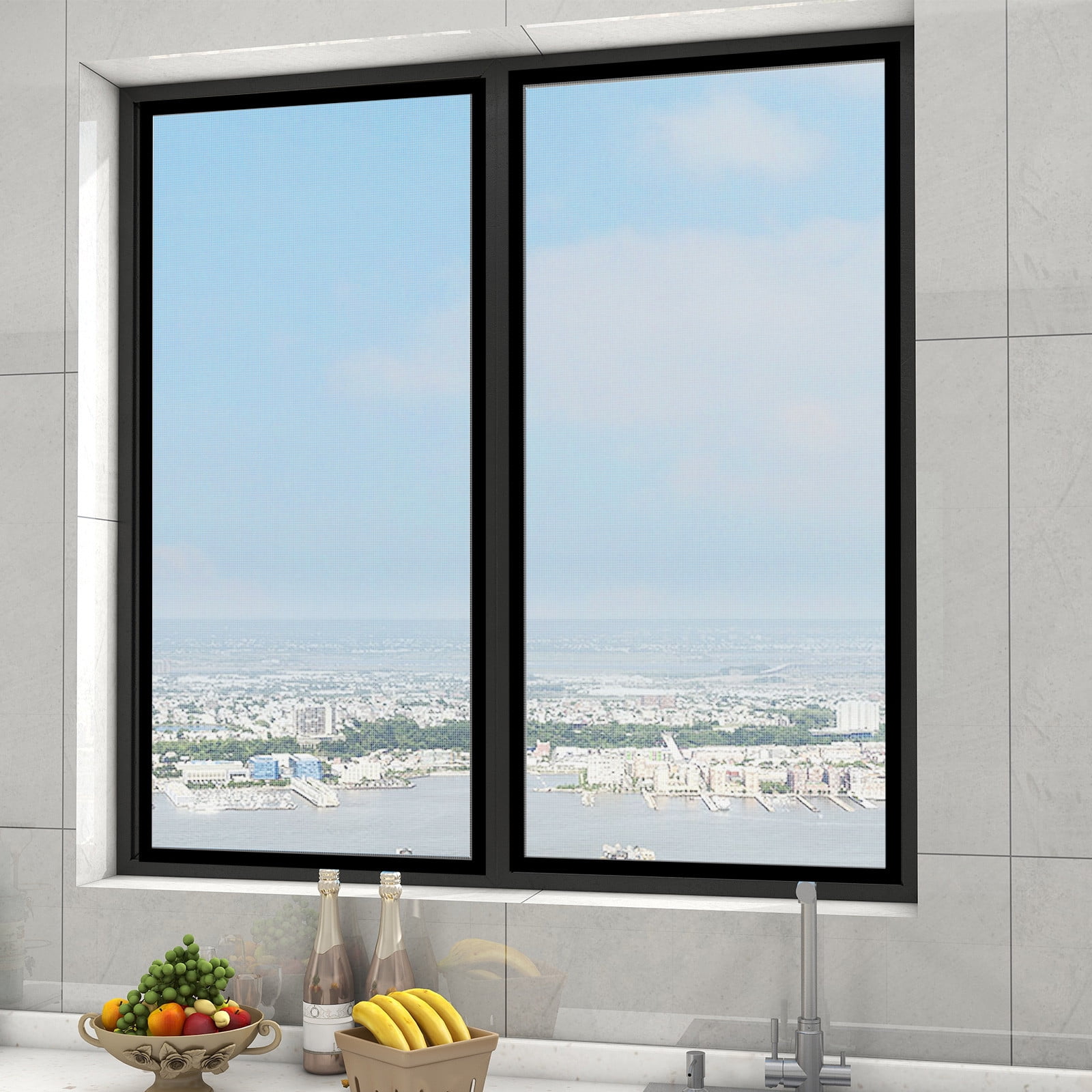 DIY Self-Adhesive Window Screen Netting Mesh Curtain, 39.37x19.68 ...