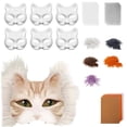 DIY Set 6 Piece DIY Cat Halloween With Faux Eye Net And Fabric Empty ...