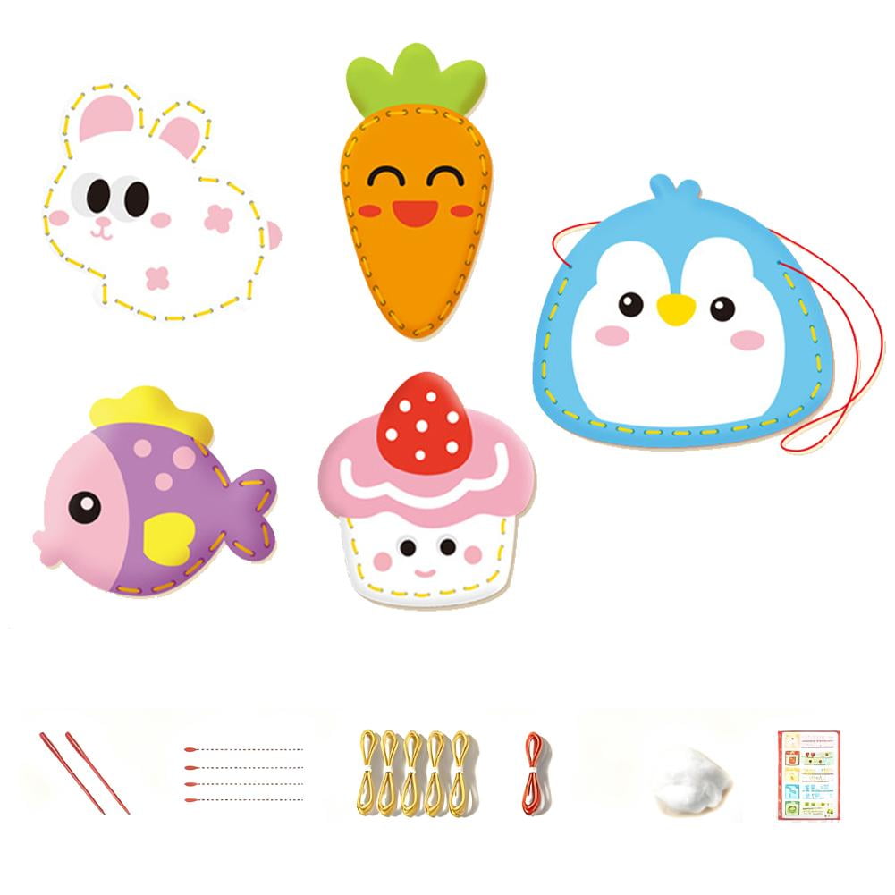 DIY Sewing Toys Kit, 5 Patterns Kids Cute Sewing Craft Set, My First ...