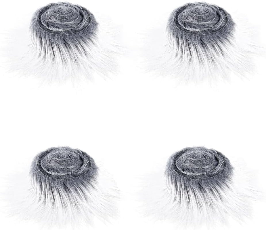 DIY Shaggy Plush Faux Fur Fabric Precut Strips 2x240inch Fluffy Fuzz ...