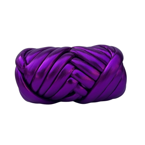 DIY Shiny Thick Strip Yarn Bag Kit, Soft Hand Crochet Knitting Material ...