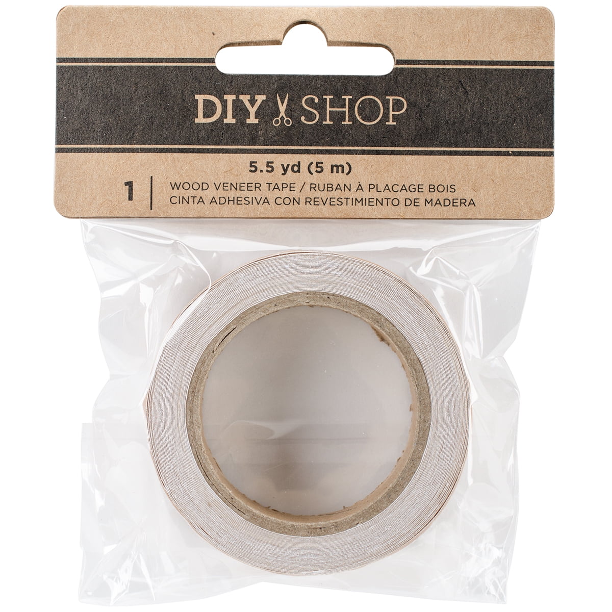 DIY Shop 3 Decorative Tape .625 Inch X 5.5yd-Woodgrain - Walmart.com