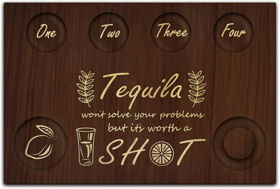 DIY Shot Glasses Serving Tray Leaf and Lemon Tequila Glass Holder with ...