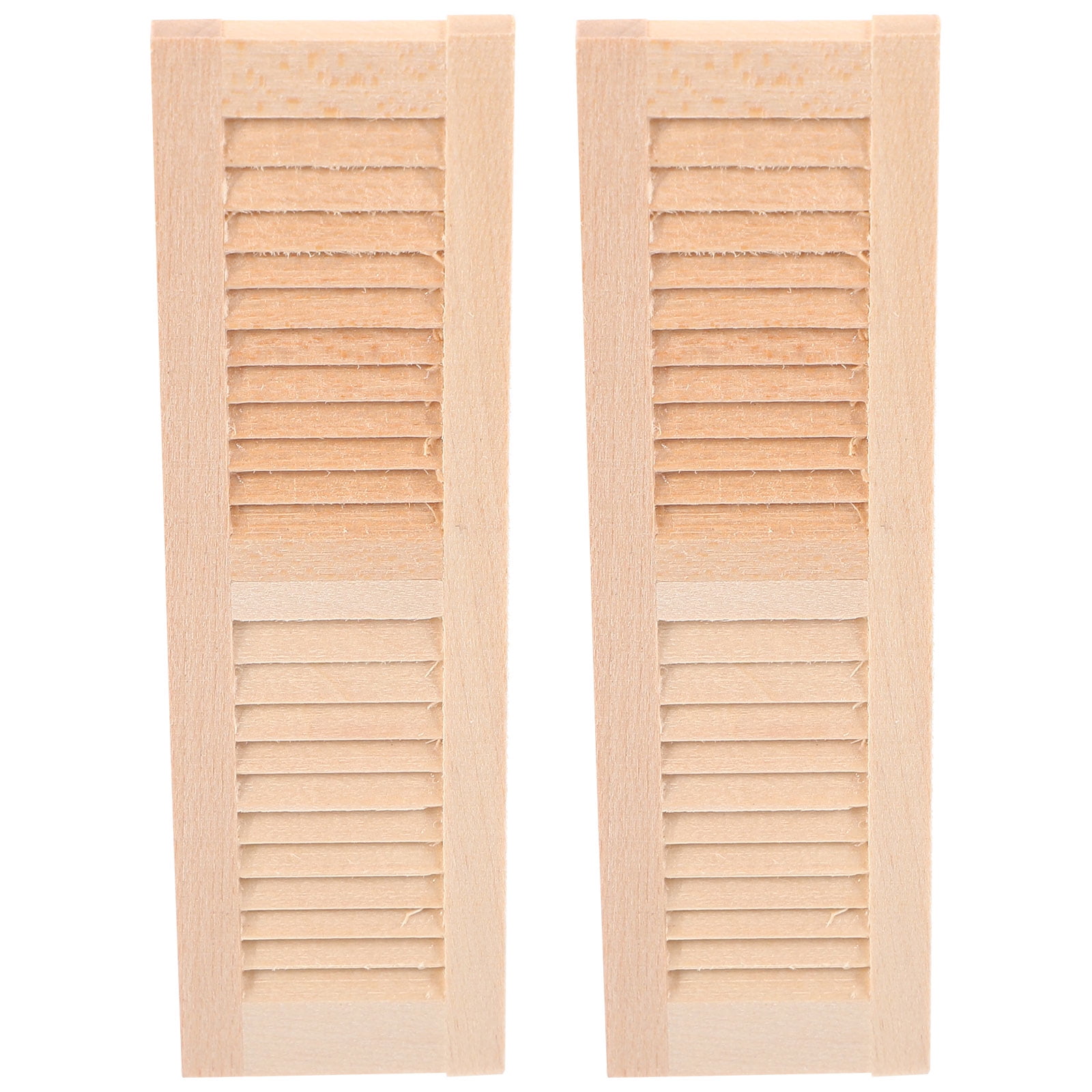 BESTOYARD Dollhouse Shutter Diy Tiny Shutters Khaki 2Pcs 4.52X1.26X0 ...