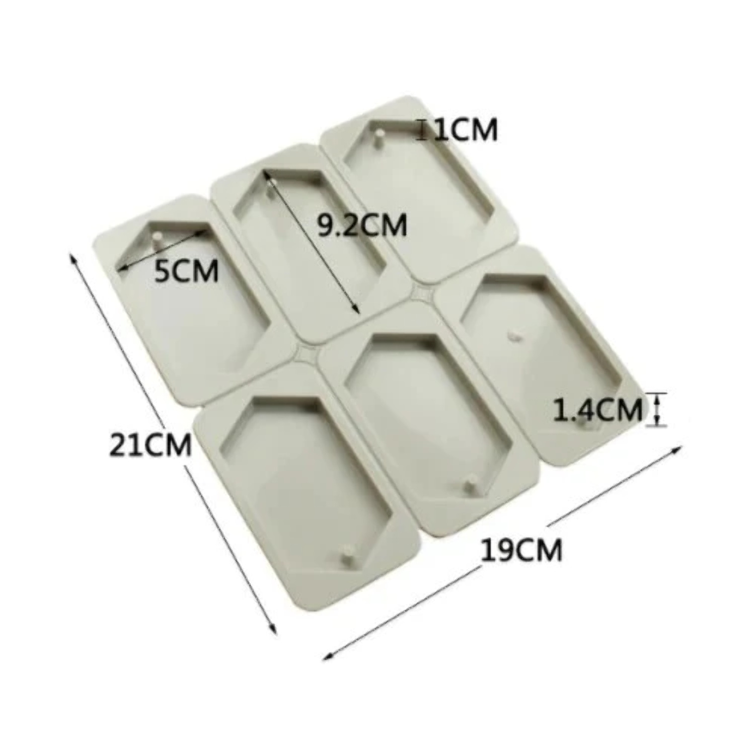 DIY Silicone Clay Aromatherapy Tablets Molds Hanging Ornaments Wax ...