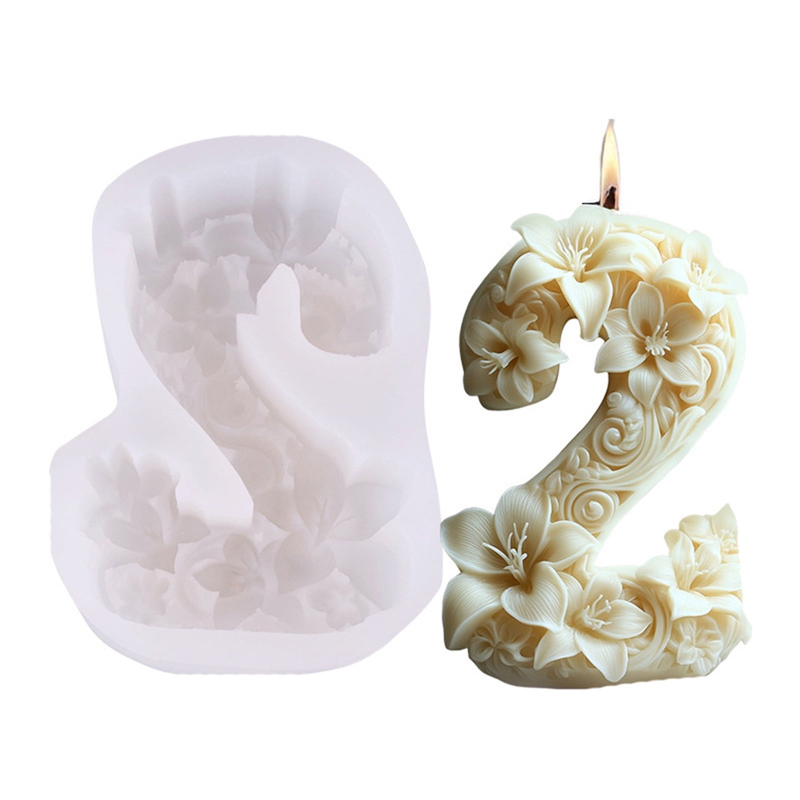 DIY Silicone For Number Shaped Aromatherapy Candles And Epoxy Resin ...