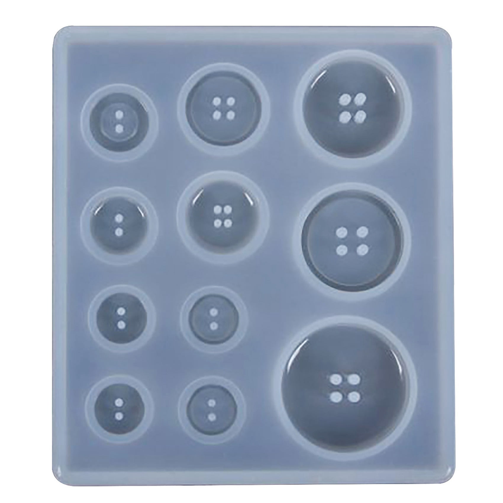 DIY Silicone Mold Resin Button Handmade Resin Mold with Hole Pendant ...