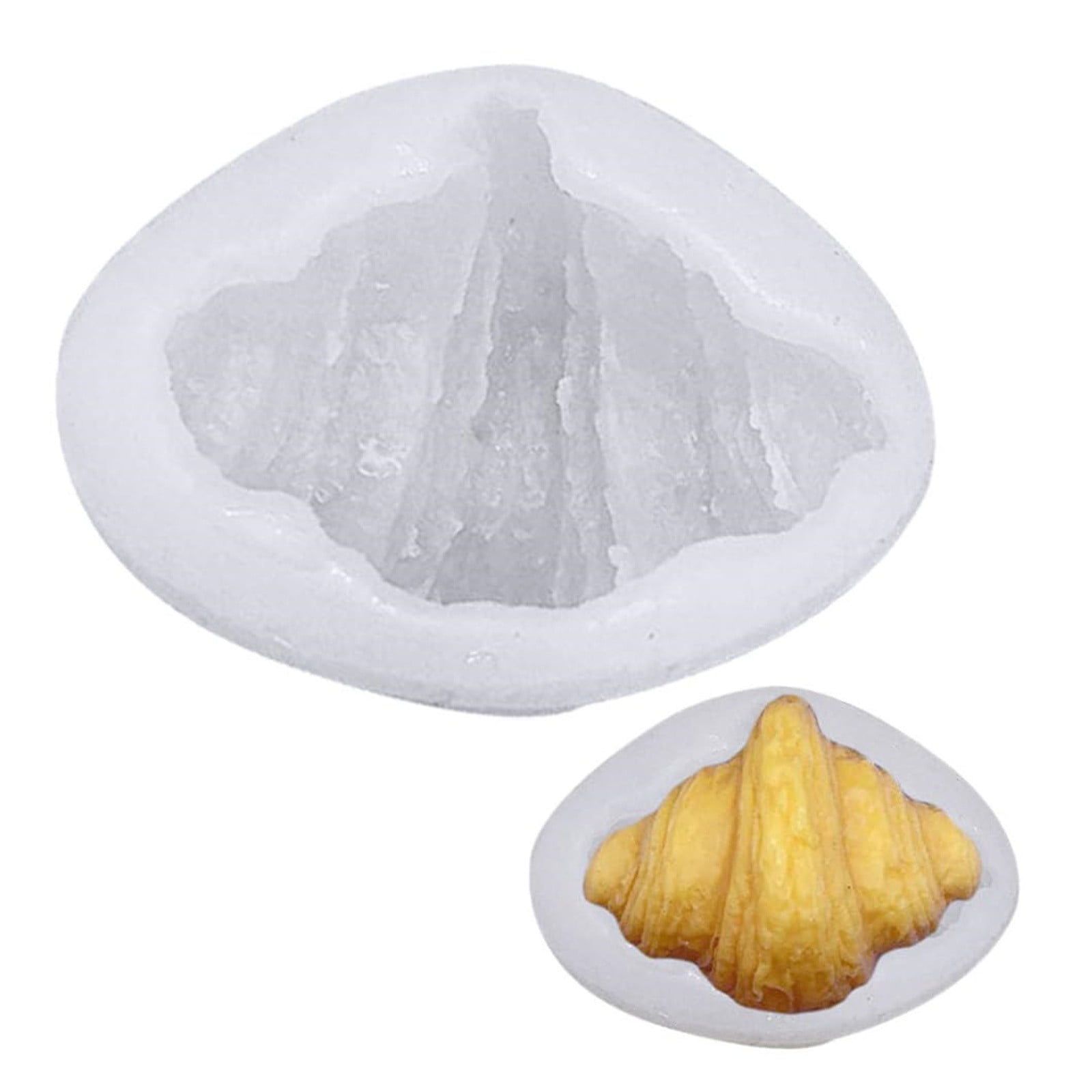 DIY Silicone Mould,Candle Mould Silicone 3D Croissant Bread Soap Wax ...
