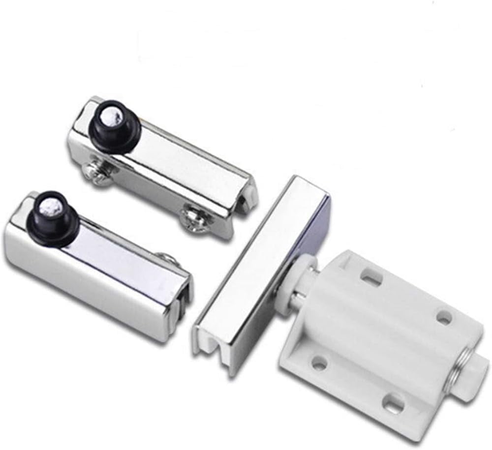 DIY Silver Glass Hinge, Hardware Fittings Door Upper and Lower Glass ...