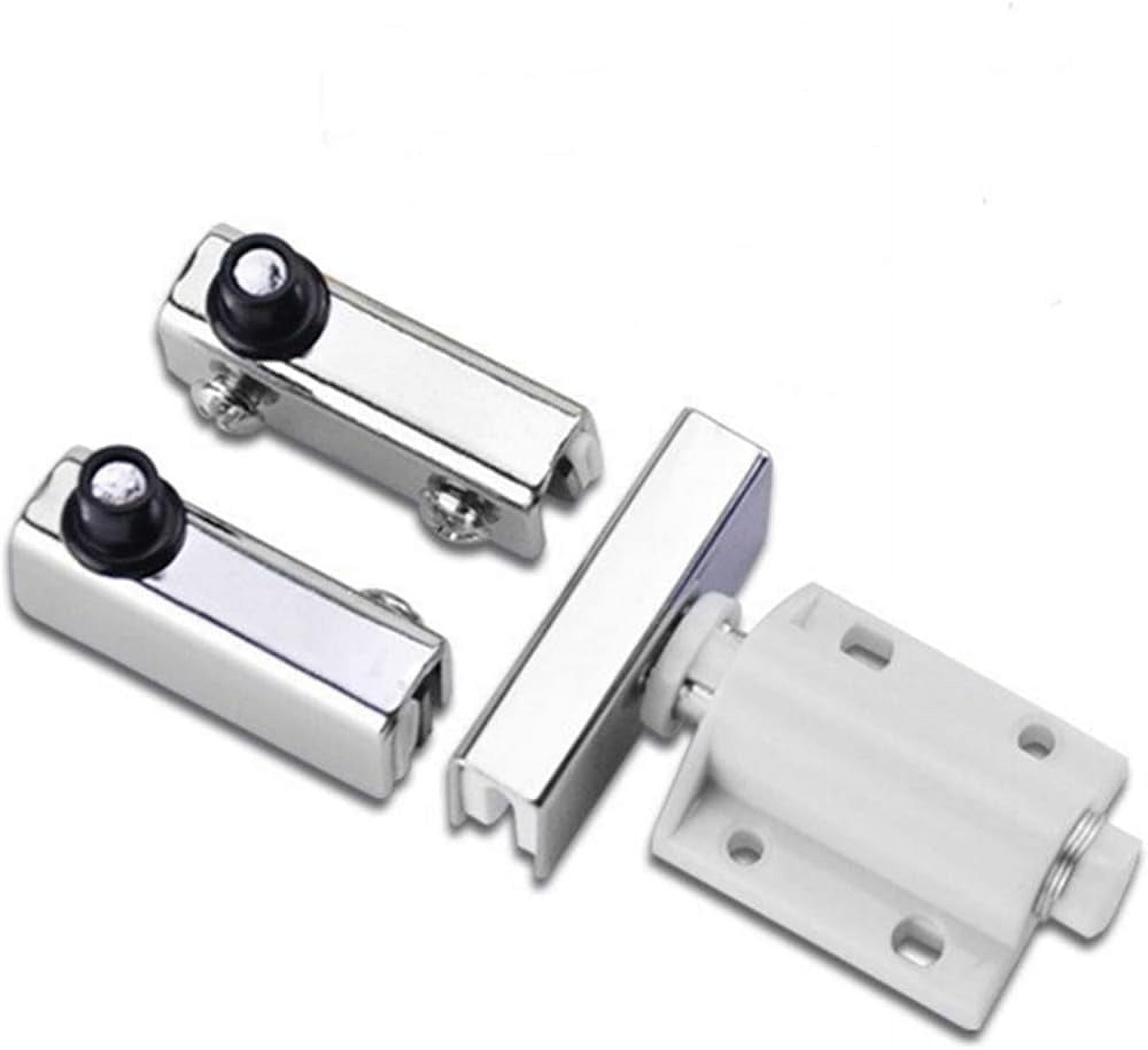 DIY Silver Glass Hinge, Hardware Fittings Door Upper and Lower Glass ...