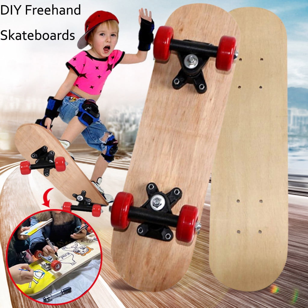 DIY Skateboard Kit for Beginners Freehand Graffiti Art Wooden ...