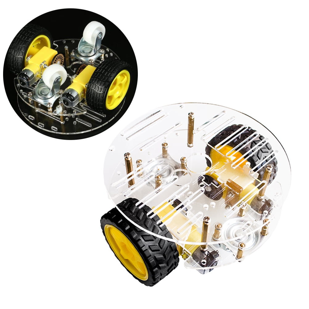 Diy Smart Car Obstacle Avoidance Rc Kit Remote Control Intelligent Universal Wheel