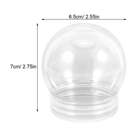 10Pcs 2.6Inch DIY Snow Globes Clear Christmas Water Globes with Caps ...