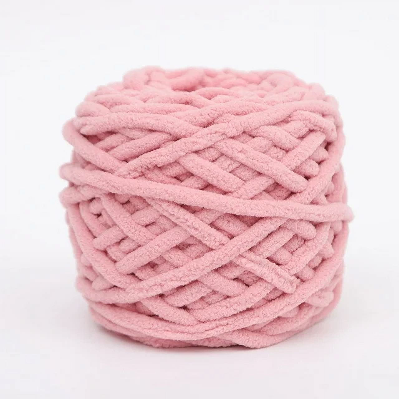 DIY Soft Chunky Knit Chenille Yarn, Velvet Blanket Yarn Crochet ...