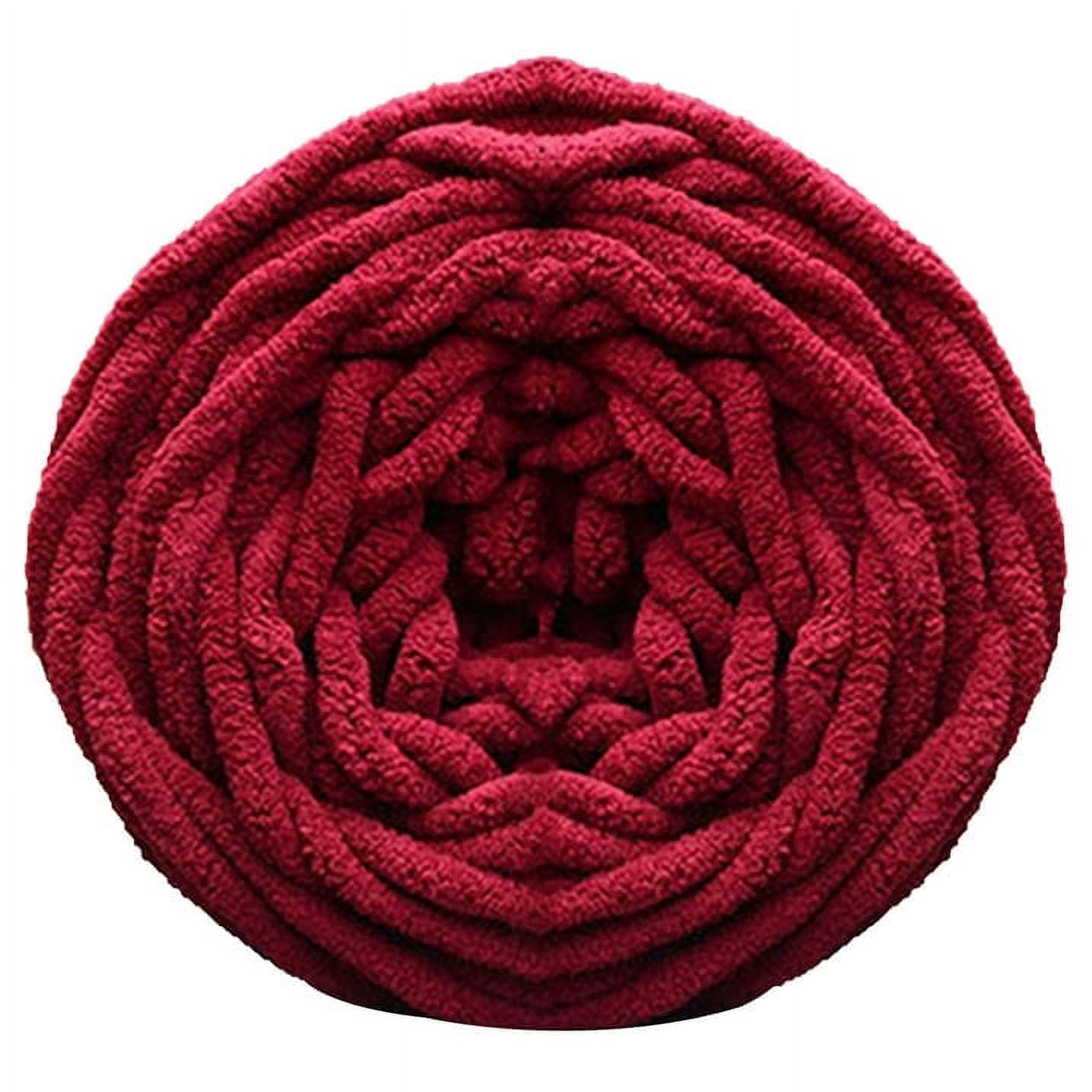 DIY Soft Chunky Knit Chenille Yarn, Velvet Blanket Yarn Crochet ...