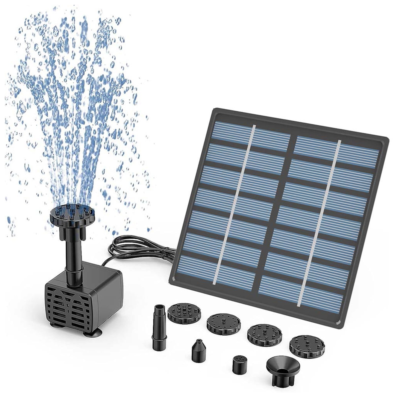 DIY Solar Water Fountain Pump Kit – Solar-Powered with 8 Nozzles for ...