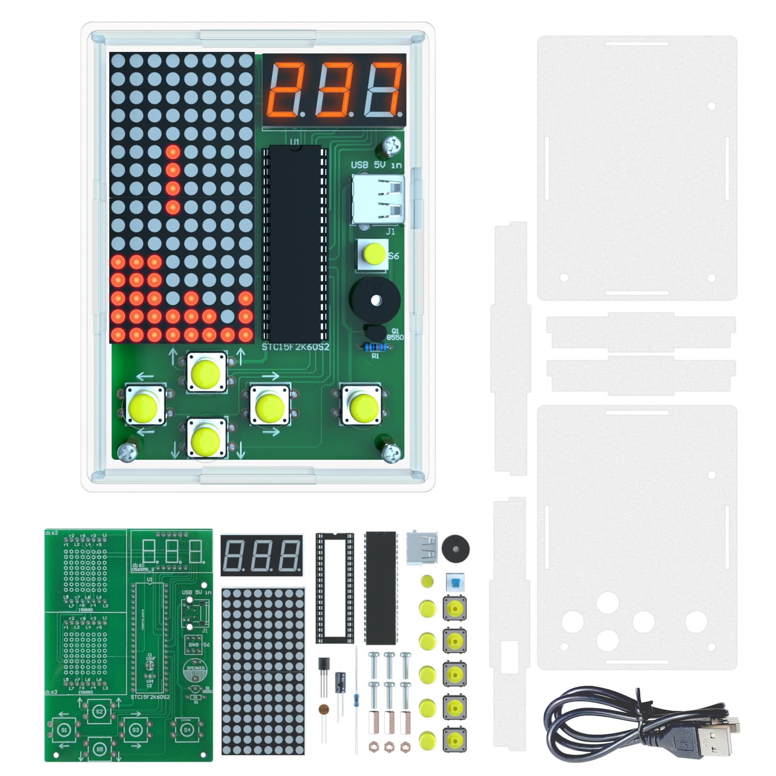 DIY Solder Project Game SSF20 Kit, Soldering Projects 4 Retro Classic Games for Electronic ...
