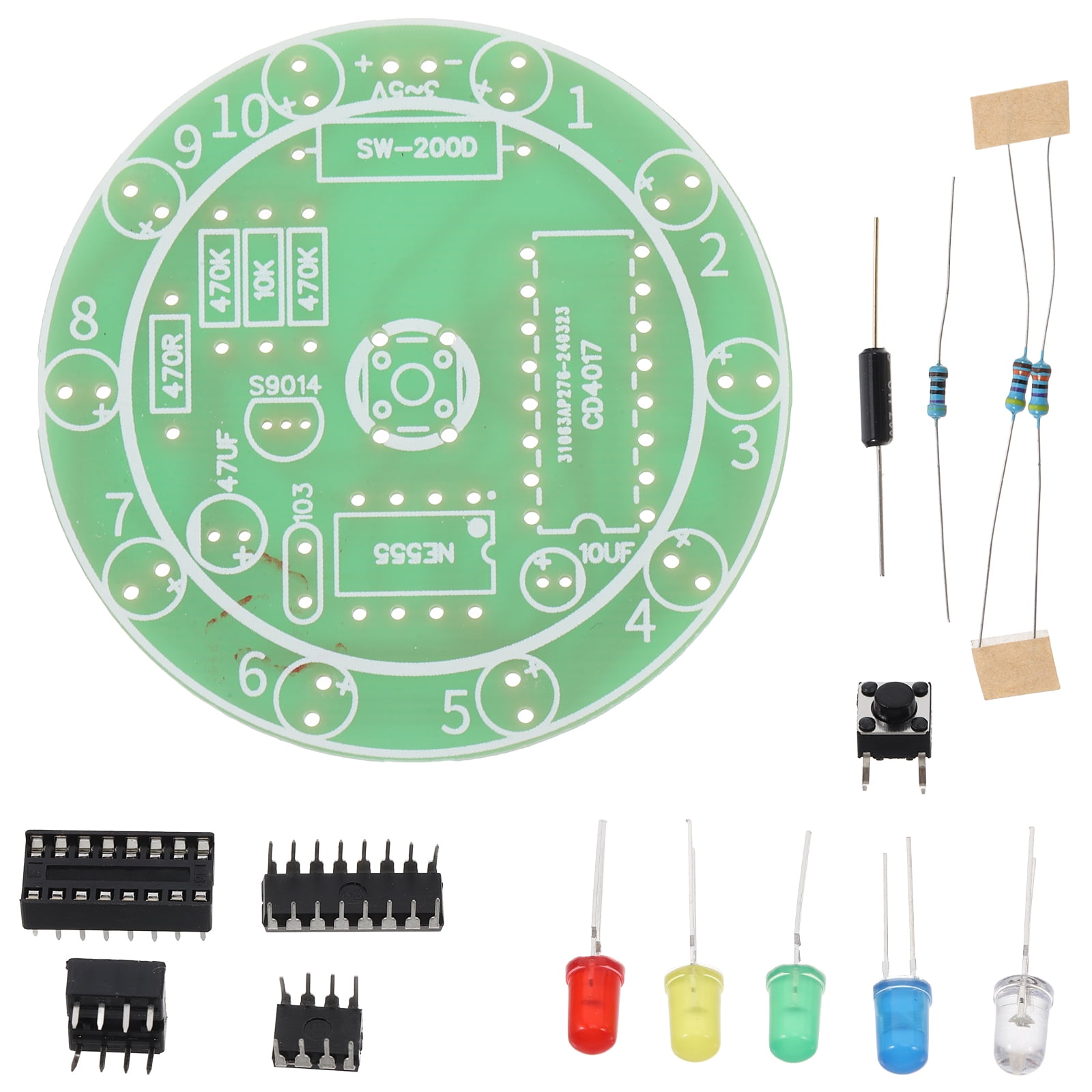 HAMPPLIES Soldering Kit for Electronics Green for Beginners Educational ...