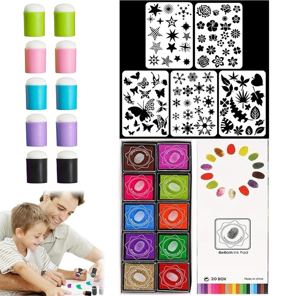 DIY Sponge Finger Painting Set, Finger Sponge Daubers, Finger Daubers ...