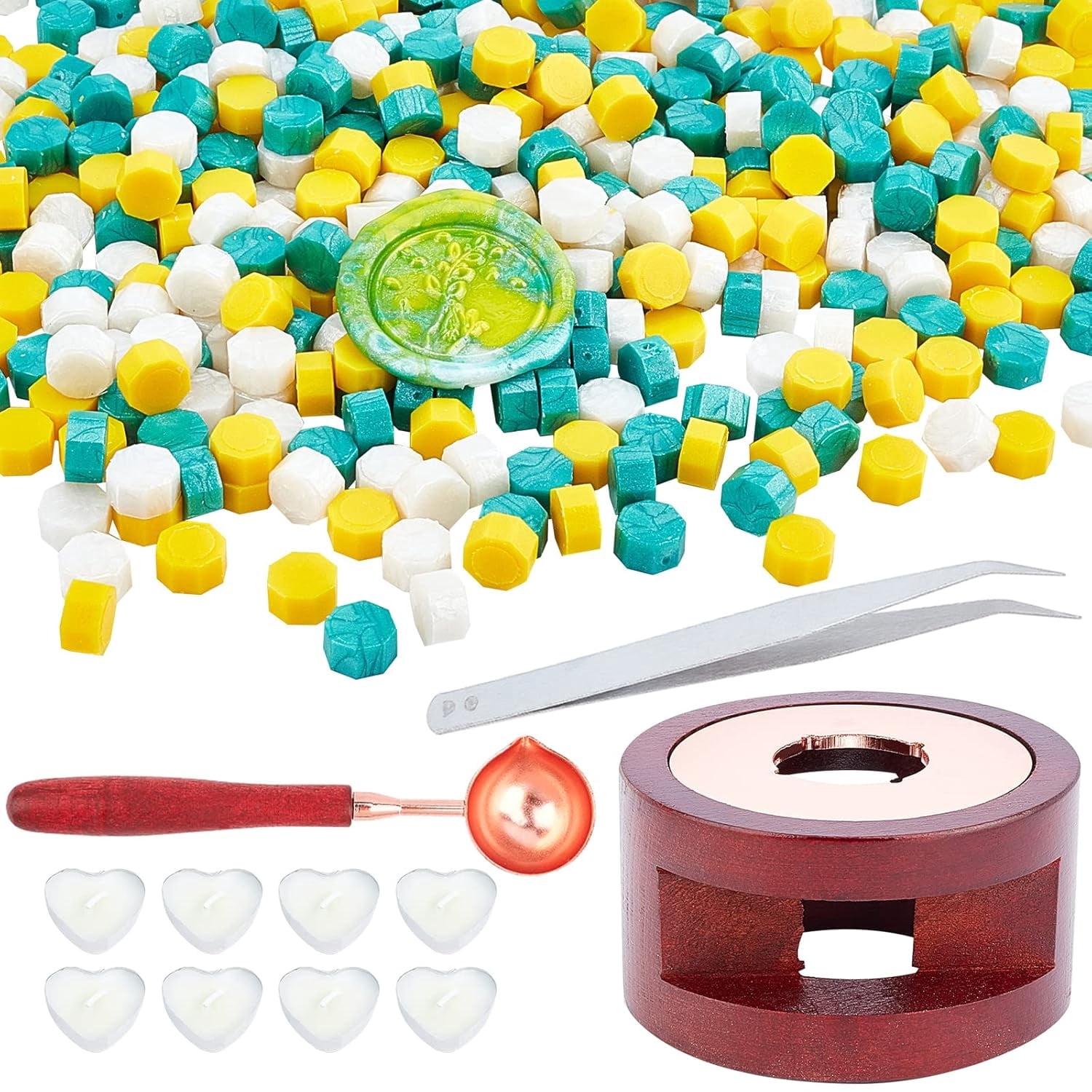 DIY Stamp Making Kits Including Seal Stamp Wax Stick Melting Pot Holder ...