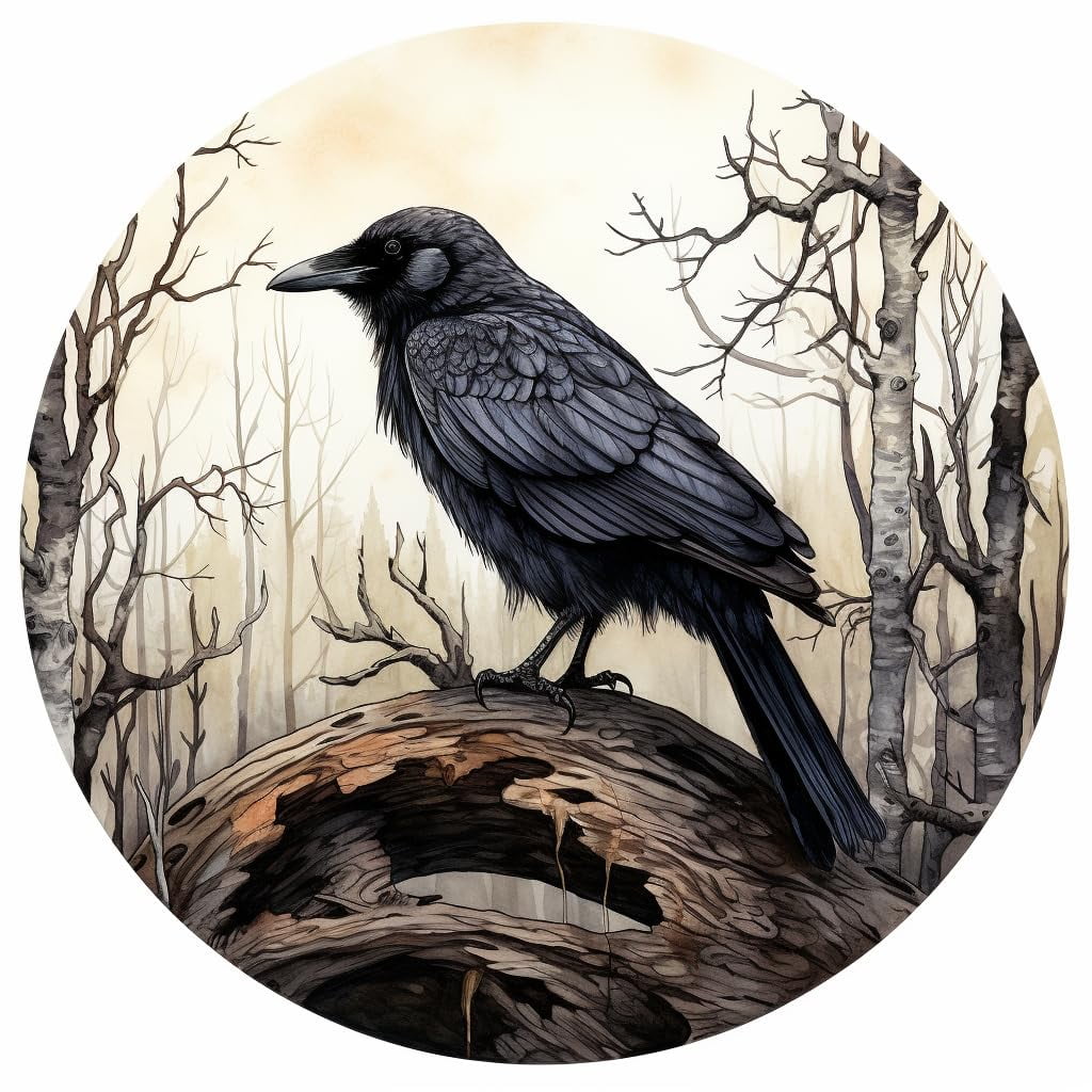 DIY Stamped Cross Stitch Kits for Beginners Black Crow Dead Tree Easy ...