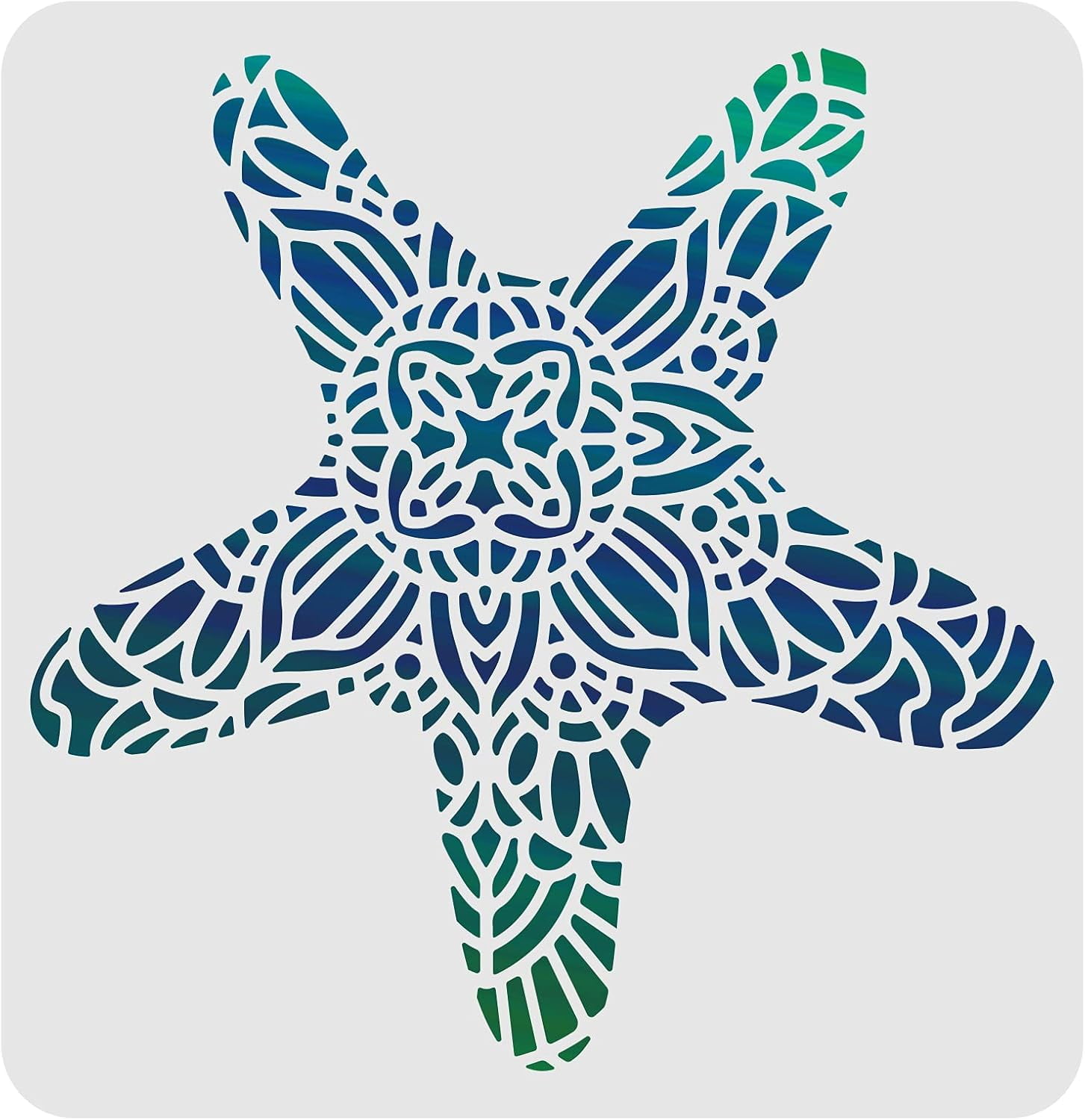 DIY Starfish Stencils 11.8x11.8inch Plastic Mandala Starfish Painting ...