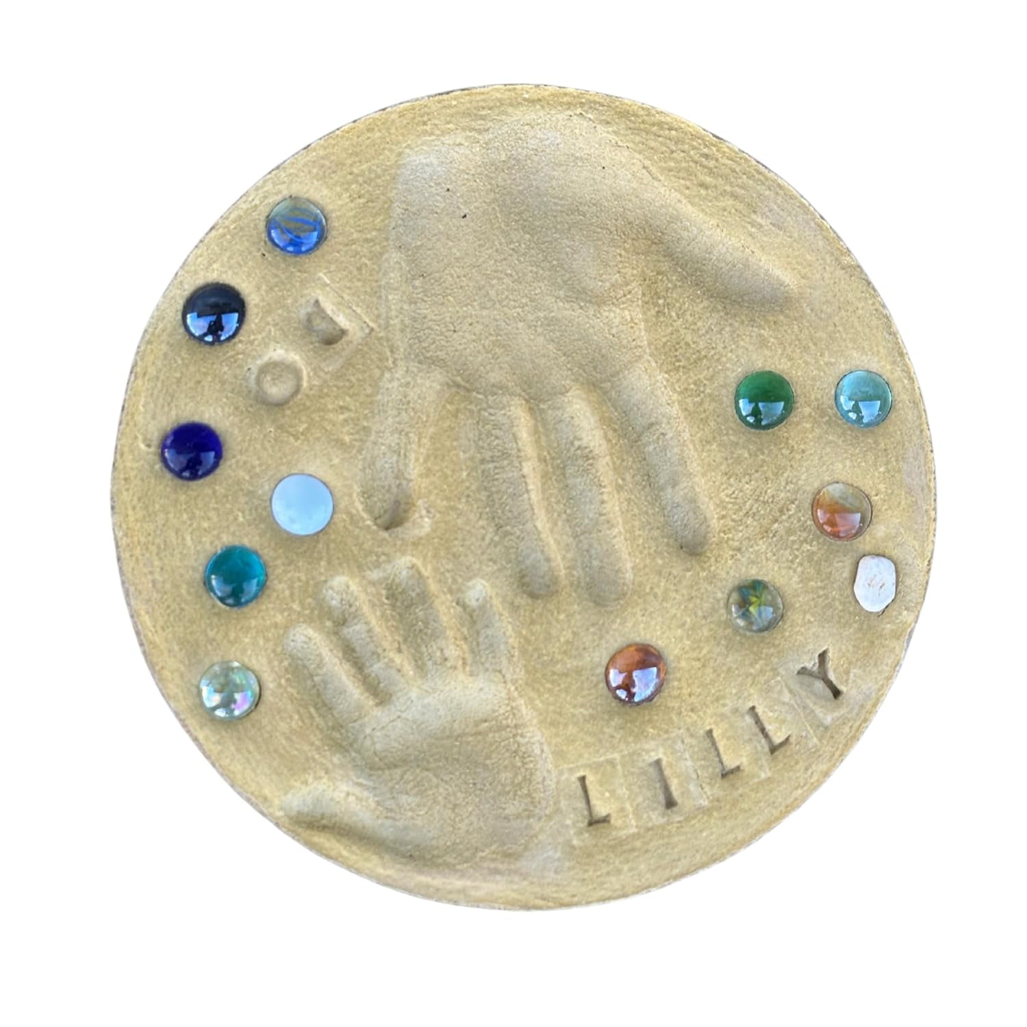 DIY Stepping Stone Kit with Color Pigment, Handprint Stepping Stone ...