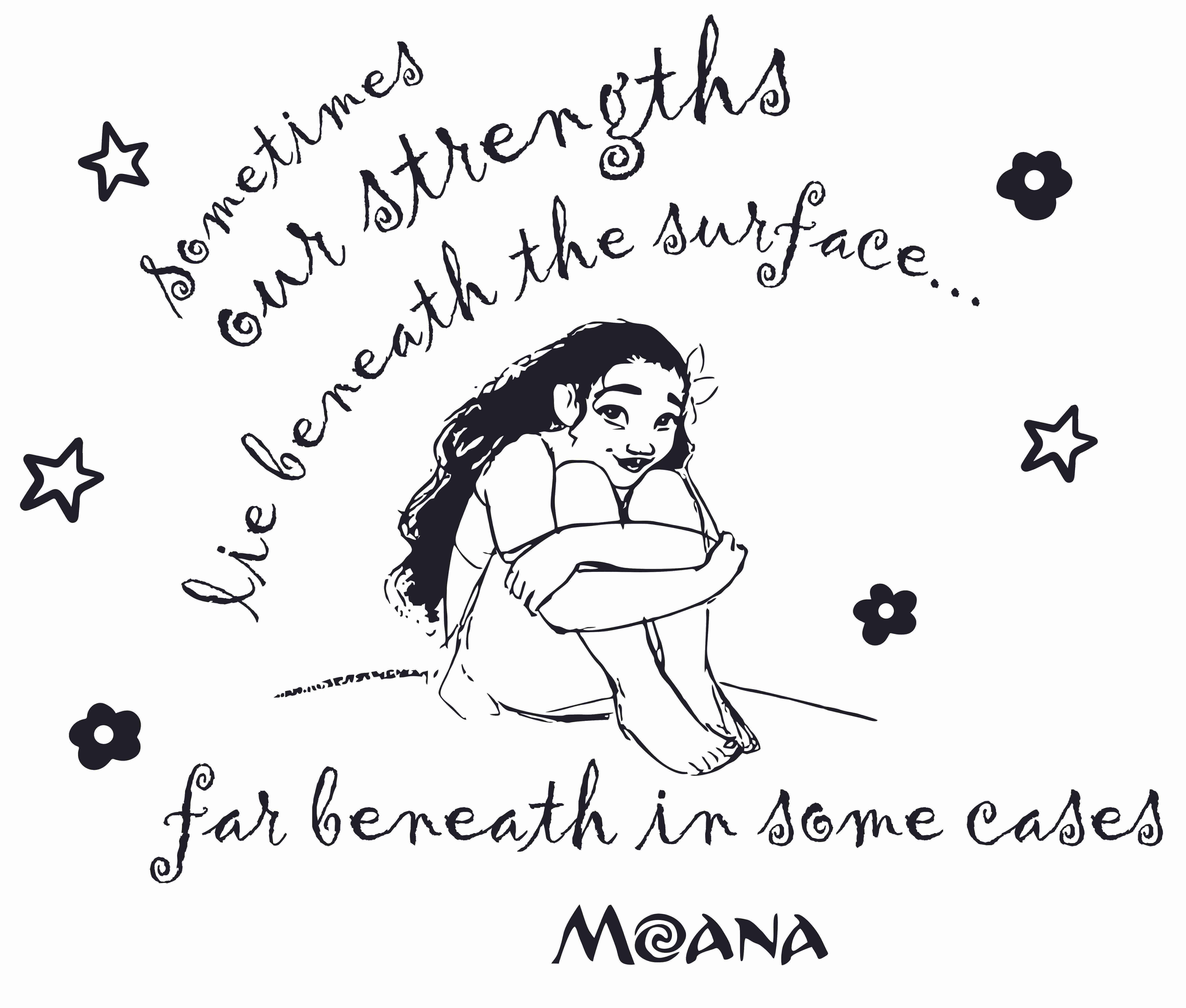 DIY Stick And Peel Polynesian Girl Moana Wall Art Decal - 17" x 20 ...