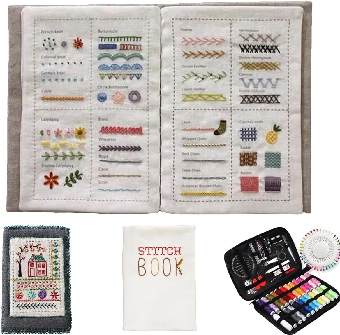 DIY Stitch Book, Embroidery Stitch Book, Embroidery Sewing Book, Stitch ...