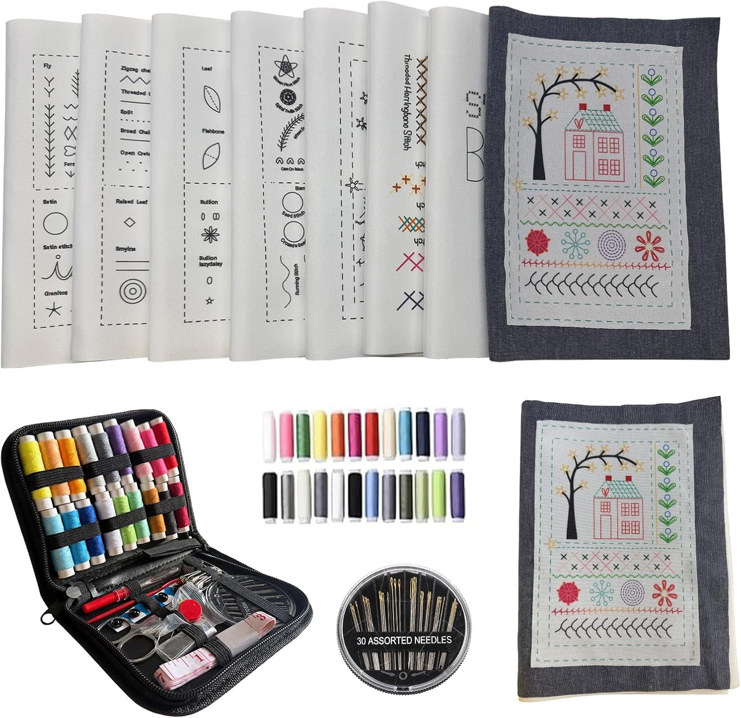 DIY Stitch Book, Embroidery Stitch Book with Instructional Tutorial 138 ...