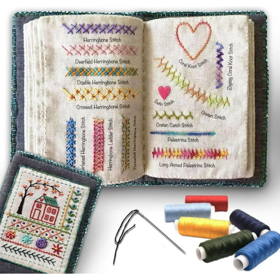 DIY Stitch Book with Tools Set, Embroidery Felt Book with Needle and ...