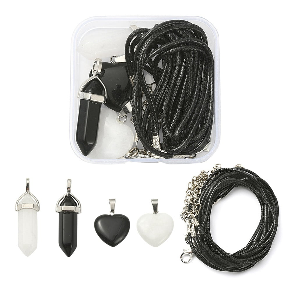 DIY Stone Pendant Necklace Making Kit Including Heart & Natural White ...
