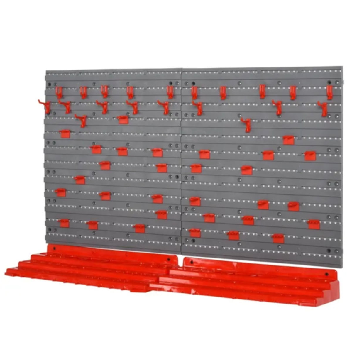 DIY Storage Wall Mounted Tool Organizer with 54-Piece Pegboard 50 Hooks ...