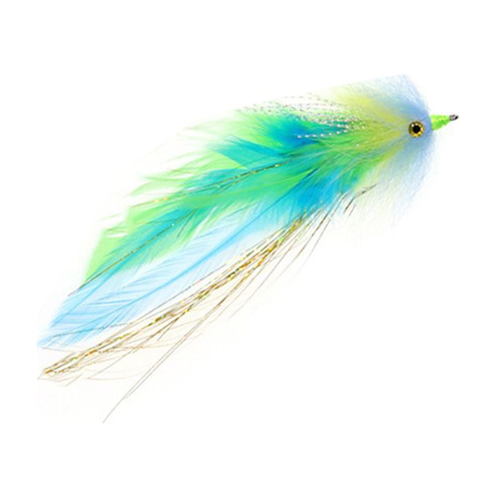 DIY Streamer Tying 3D Fish Eyes Baits Fly Lure 2/0# Fishing GREEN ...