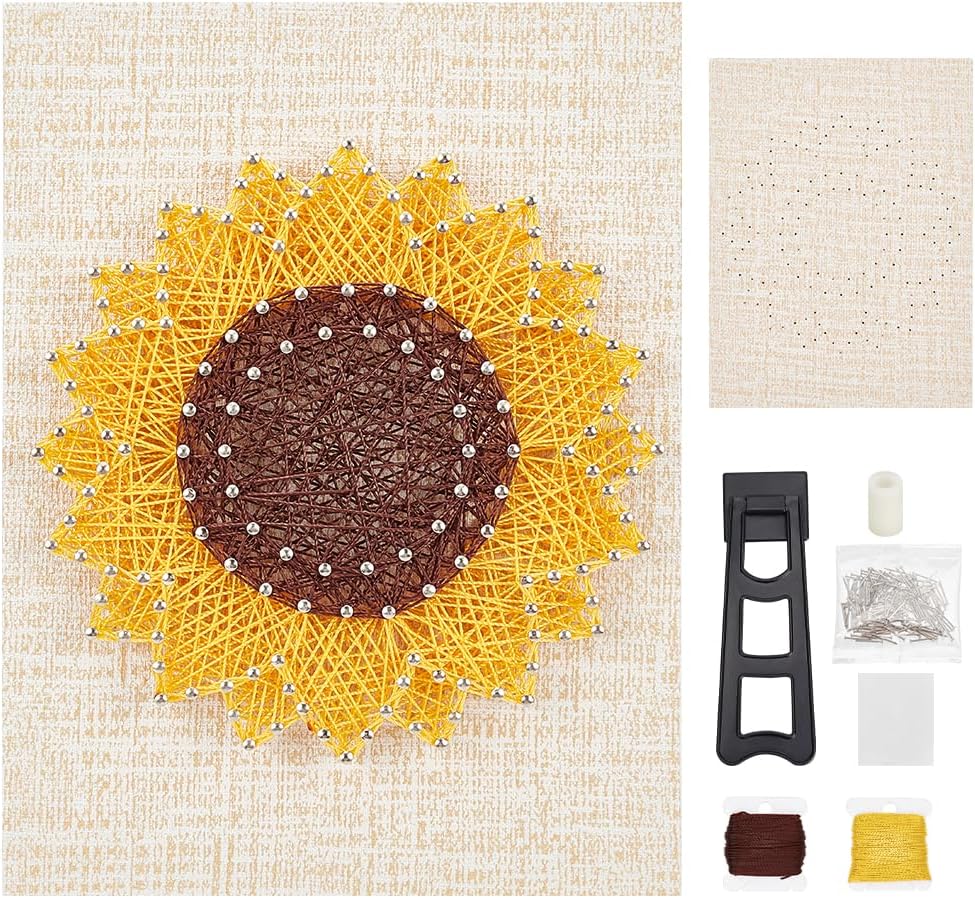 DIY String Art Kit Craft for Beginners Sunflower Nail String Art ...