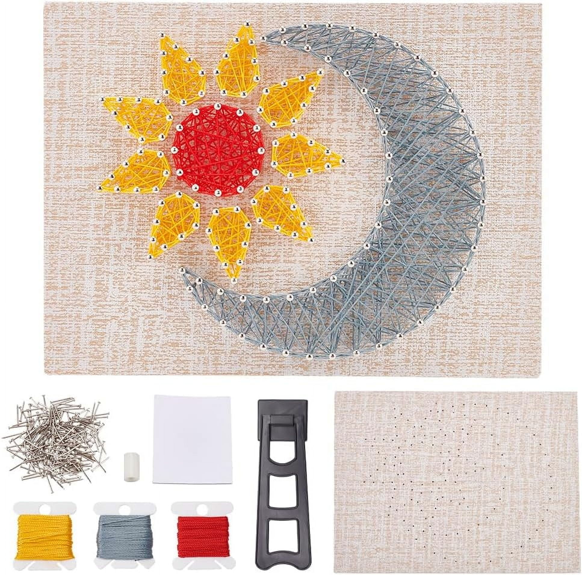 DIY String Art Kit Sun and Moon Creative Craft Kits Project 3D Nail ...