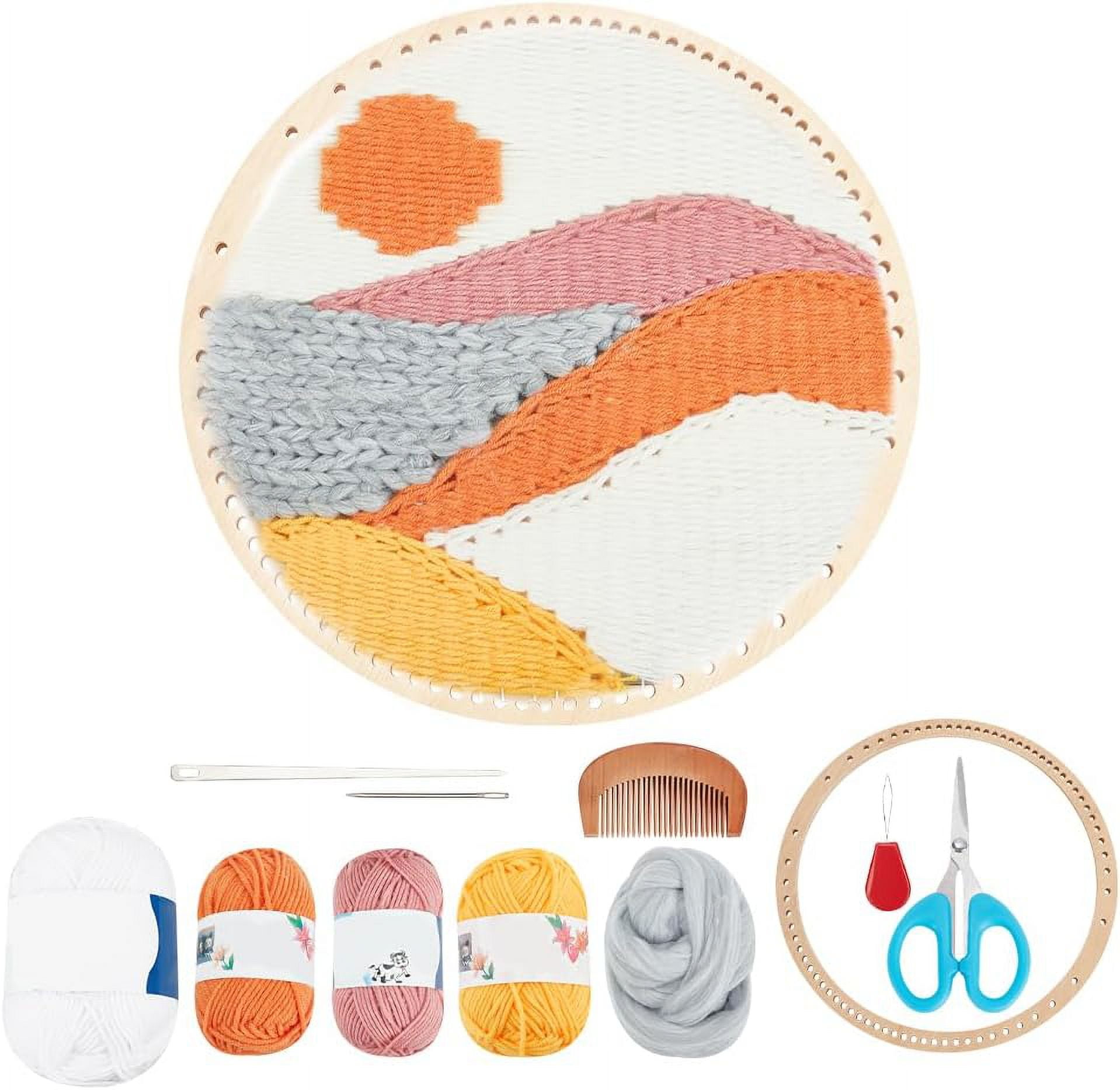 DIY Sunrise Landscape Round Weave Kit Beginners Handmade Weaving ...