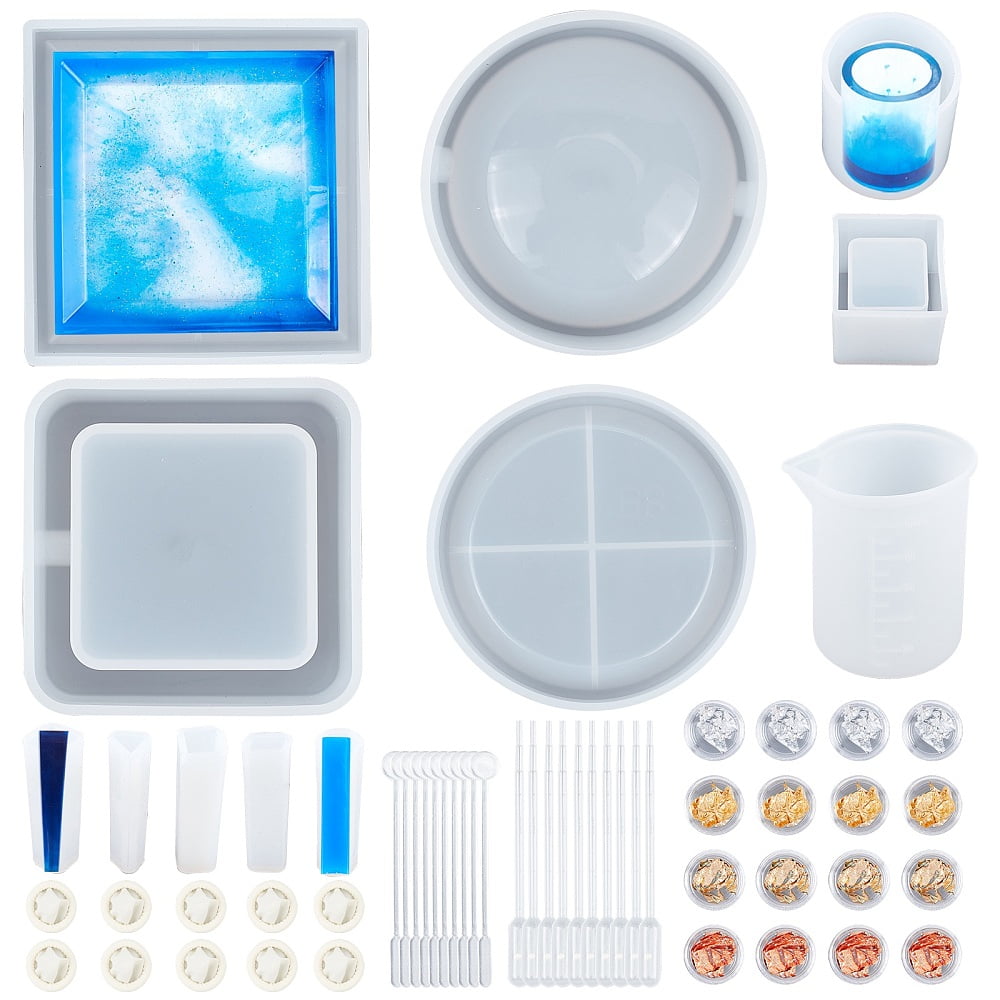 DIY Supplies Kits with Silicone Molds & Measuring Cup Tinfoil Latex ...