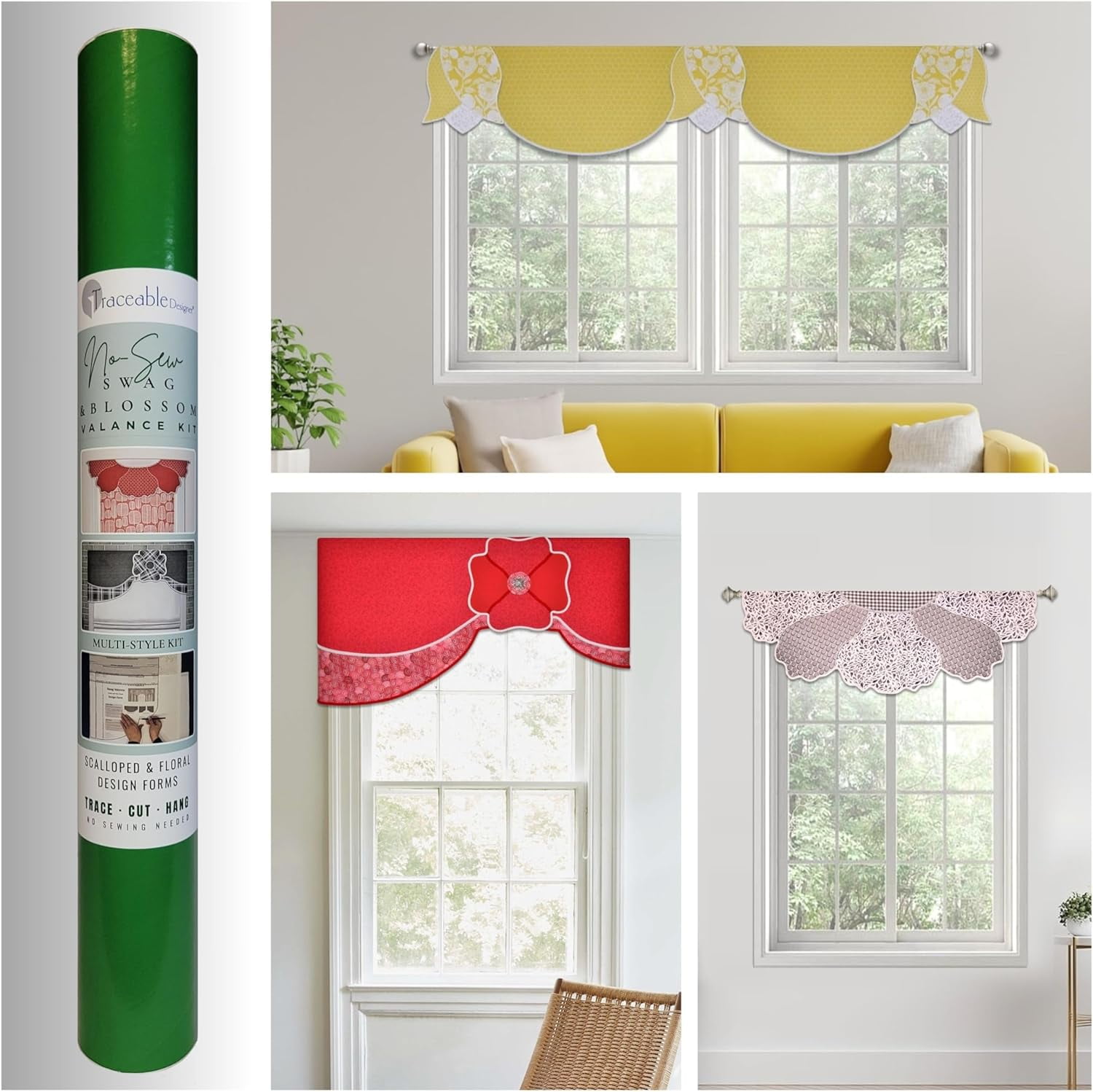 DIY Swag & Blossom Valance Kit | Patented No-Sew System for Custom ...