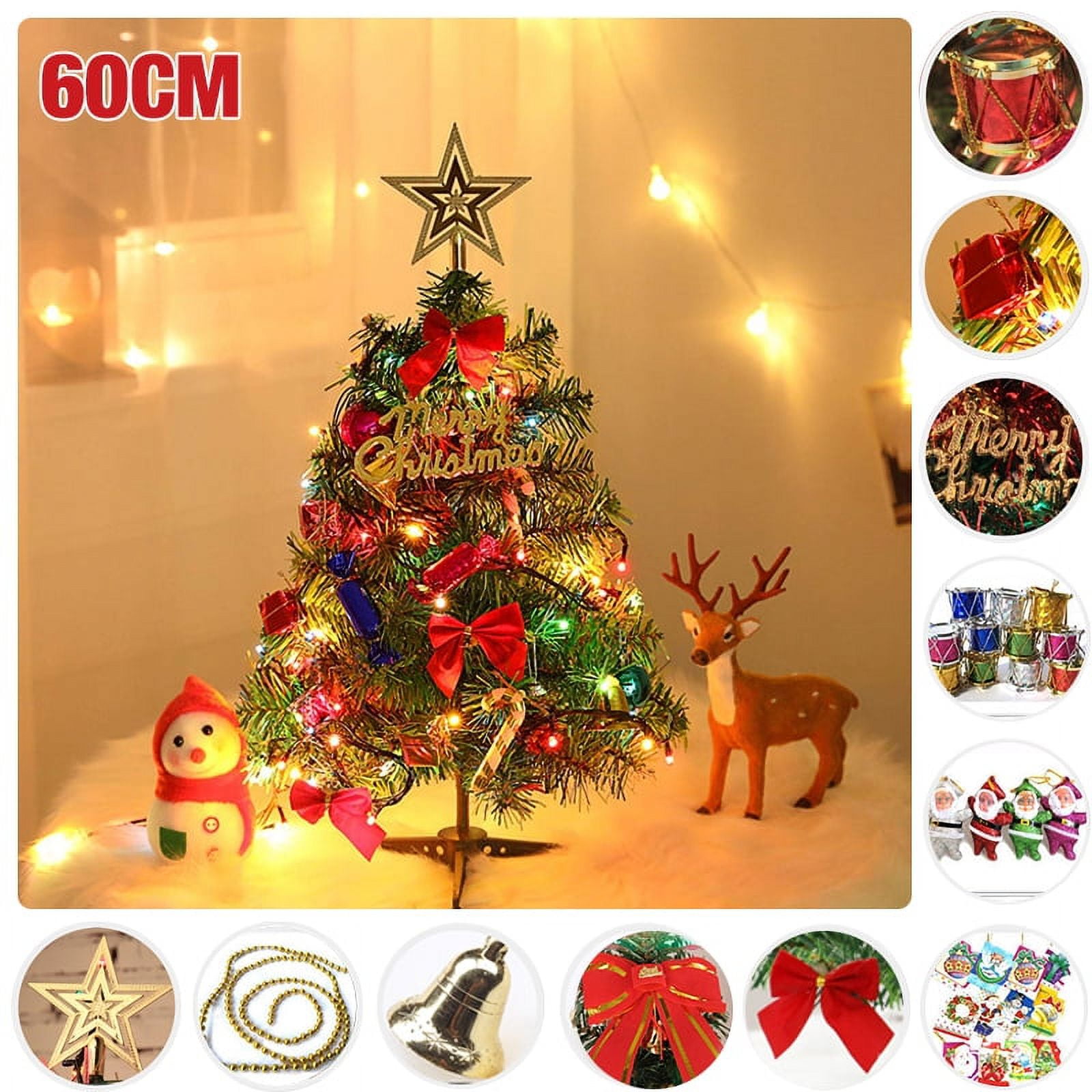 DIY Tabletop Mini Christmas Tree with LED Lights, Star Treetop,for DIY ...