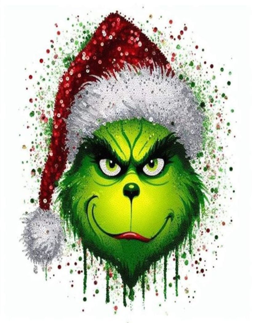 DIY The Grinch Diamond Art Painting by Number Kits,Cartoon Crystal ...