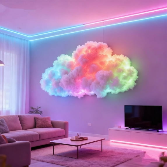 DIY Thundercloud,DIY 3D Thundercloud Led Light Decor,Durable Cloud ...